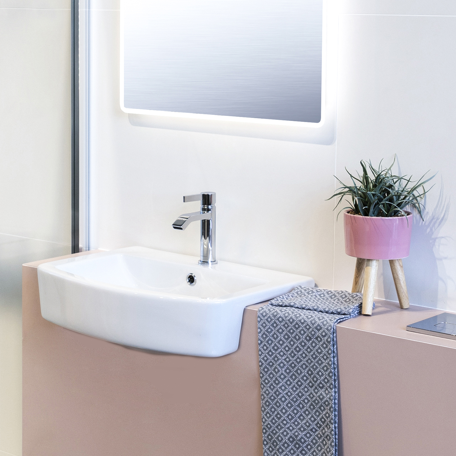Savoia Semi Recessed Wash Basin Sanipex Group - UAE